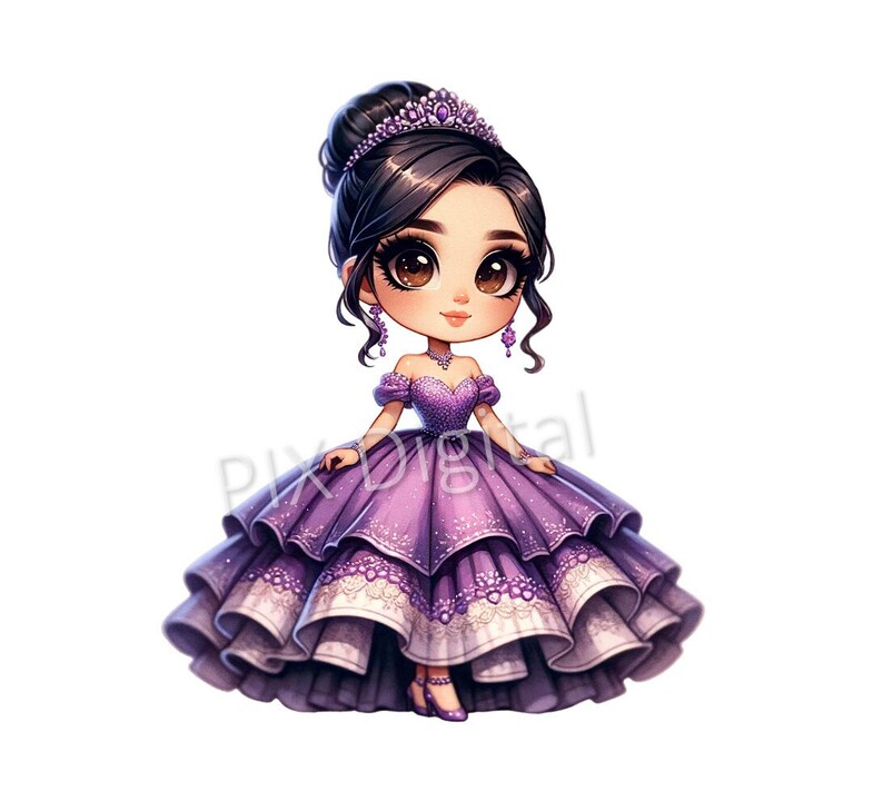 Purple Grape Princess - Digital Image PNG, Clipart Purple Princess ...