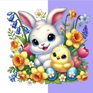 Easter Cuties Clipart - 1 Digital Image, Clipart Easter, DTF Transfer ...