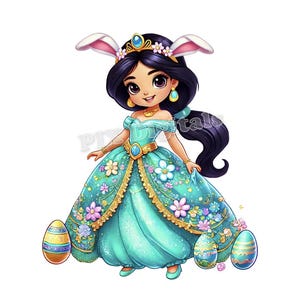 Easter Princess Collection - 7 Digital Images, Princess Clipart, Easter ...