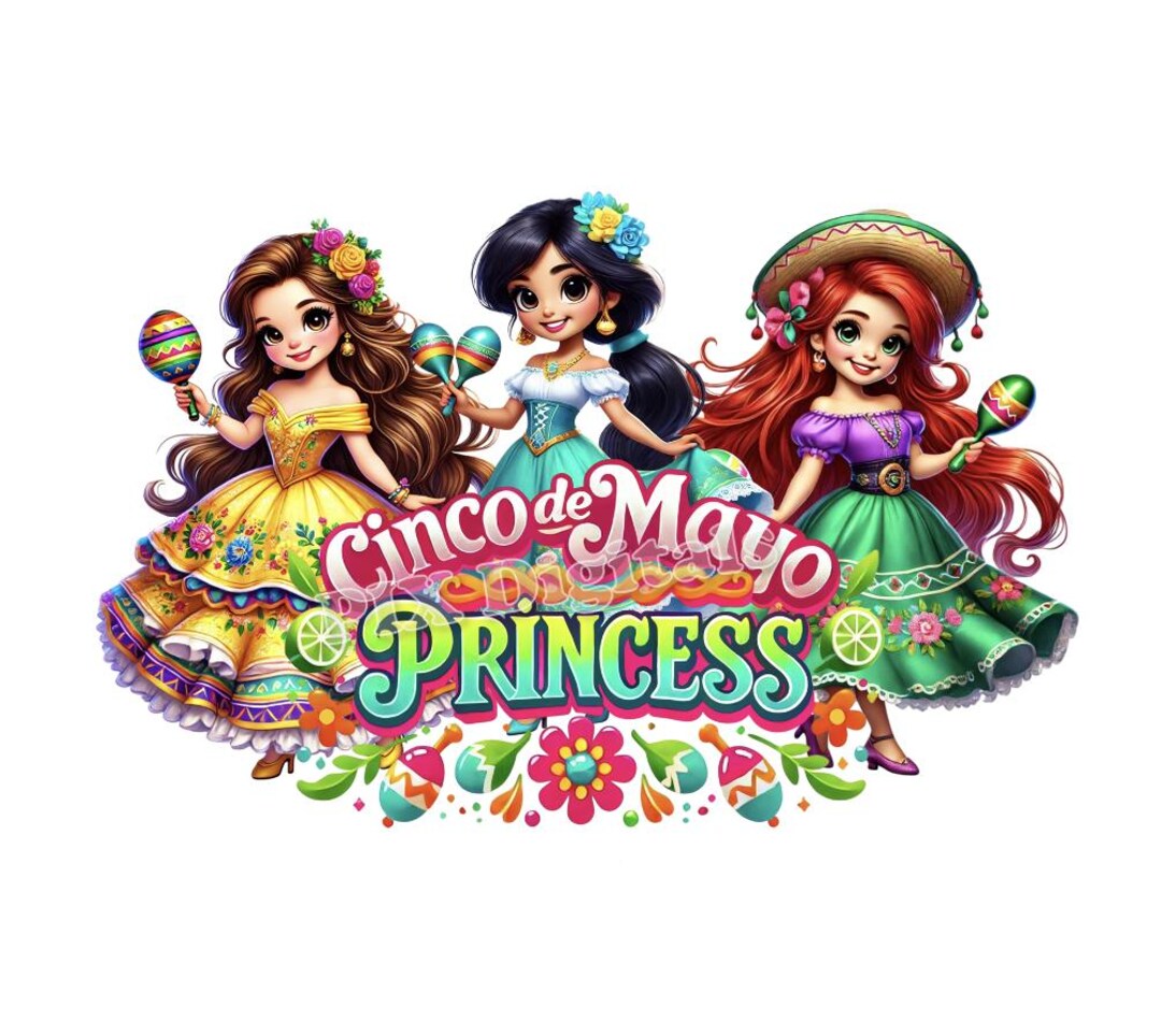 Royal Fiesta Princess -10 Digital Images, Cinco De Mayo PNG, Cinco De ...