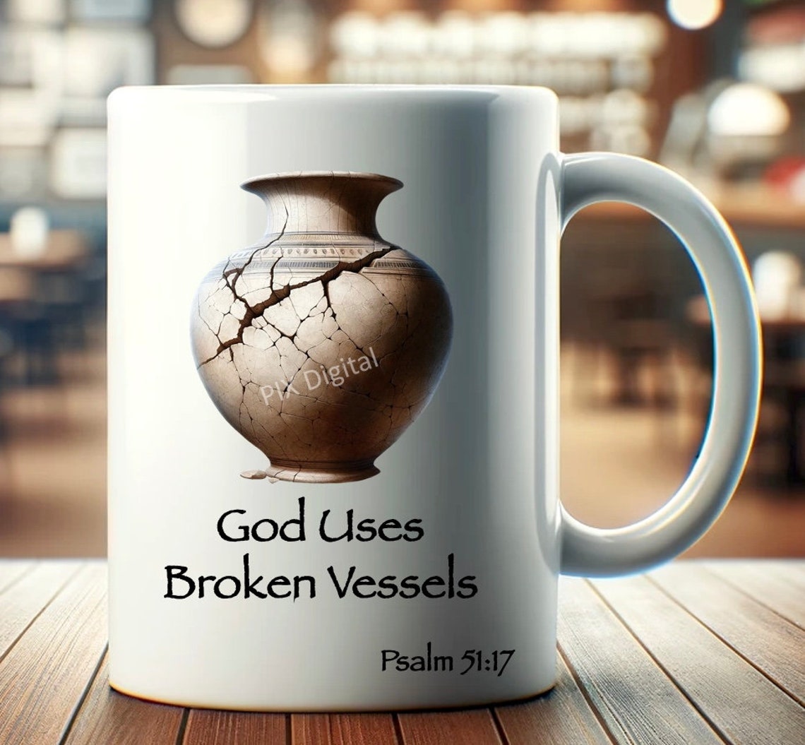 Broken Vessel Psalm 51:17 Digital Image PNG, Instant Download Clipart ...