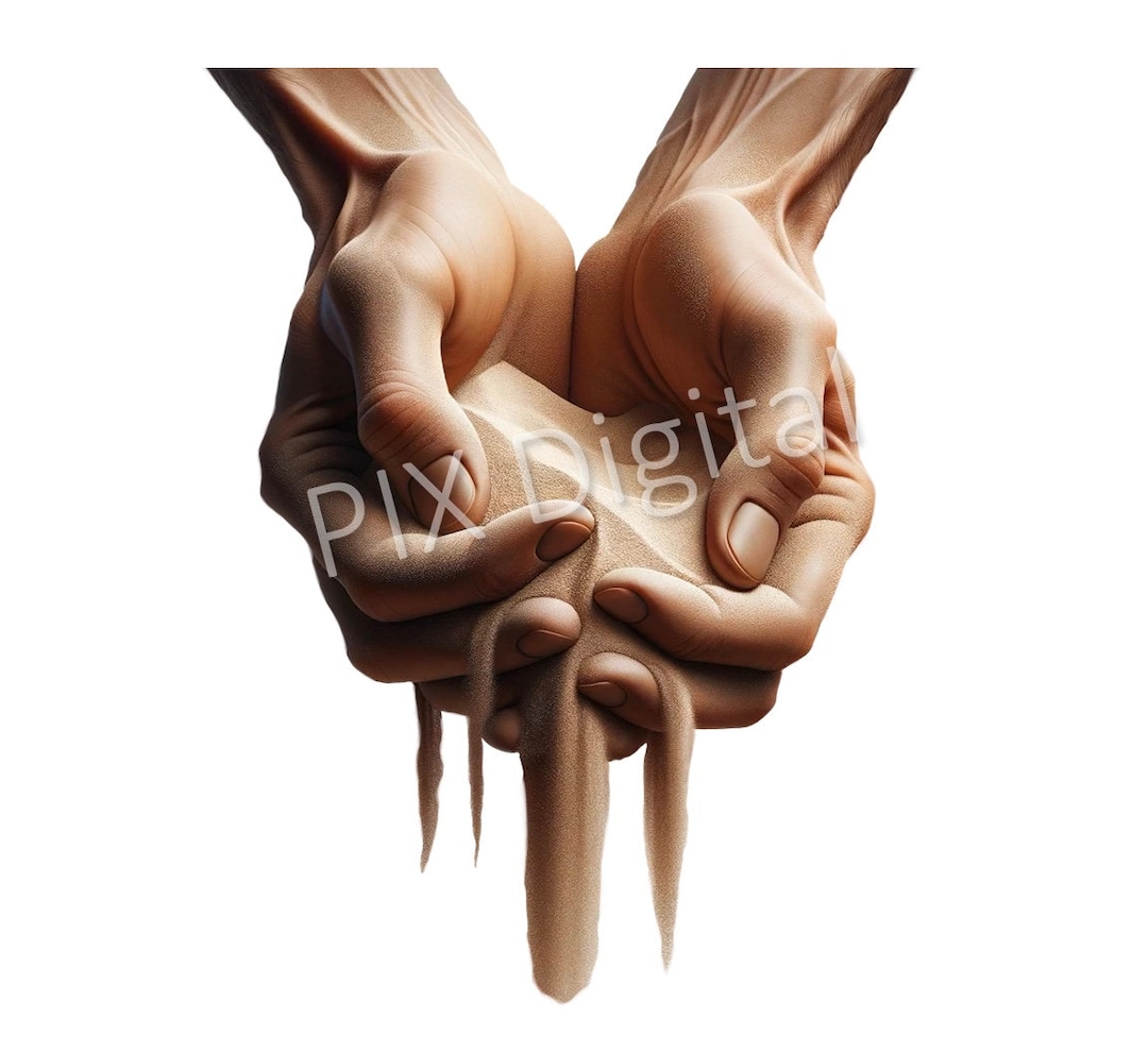 Hands Holding Gain of Sand - Digital Image PNG, Clipart Hands, High ...