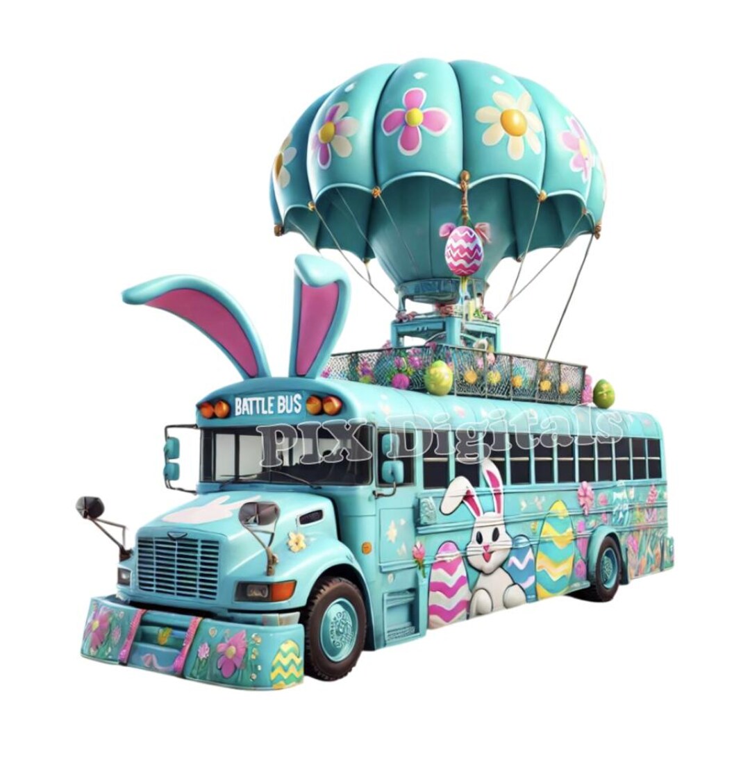 Easter Battle Bus Fortnight - 5 Digital Images, Easter Clipart, Easter ...