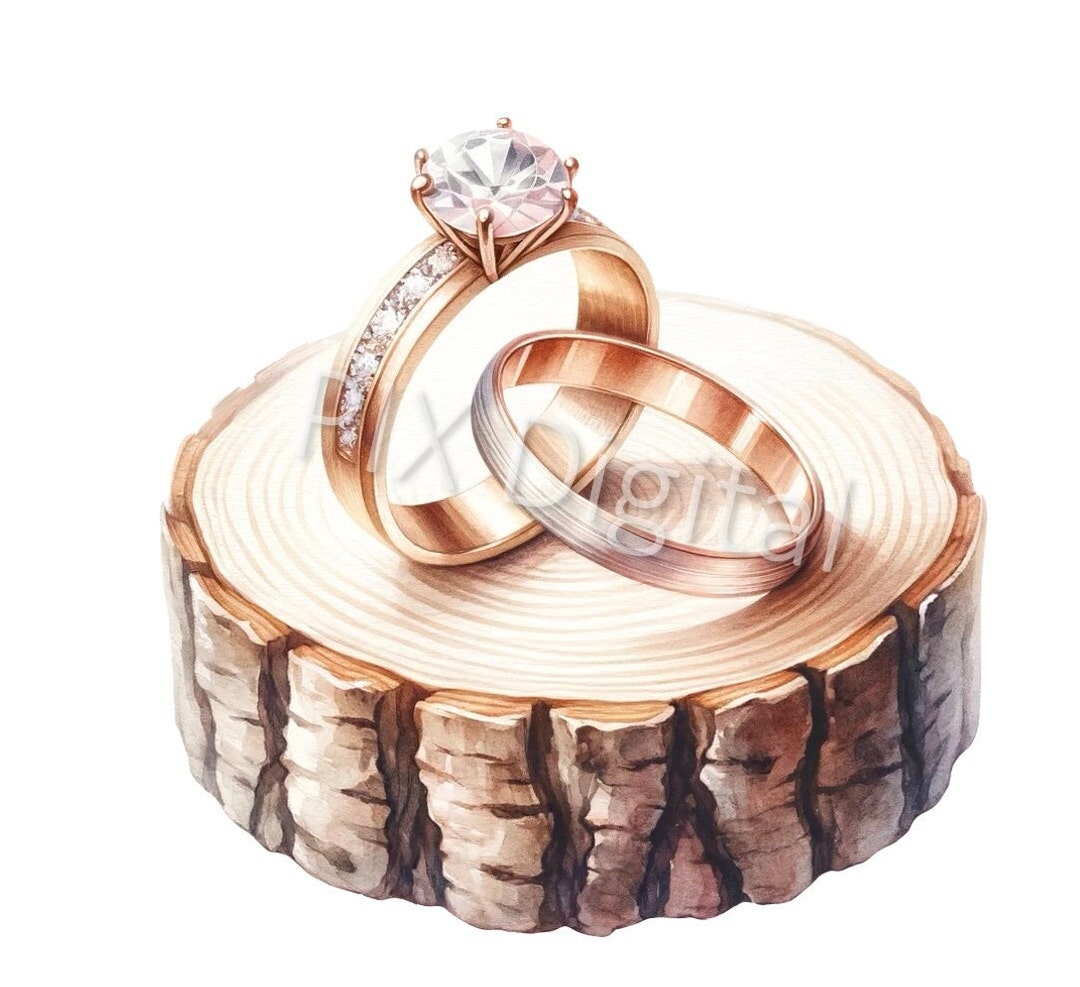 Eternity Forest Log Rings - Digital Image Wedding Rings PNG, Clipart ...