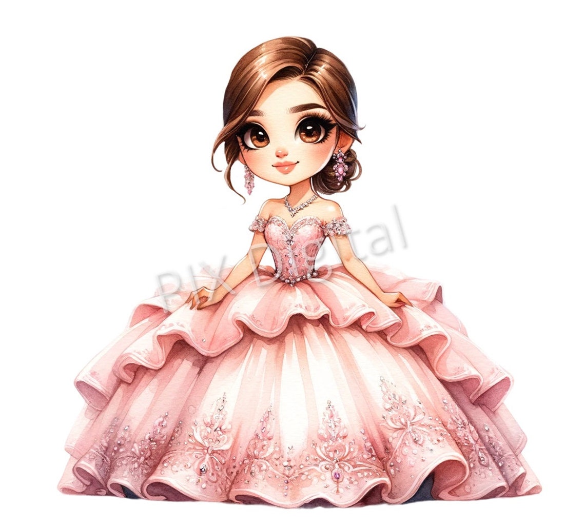 Rosy Pink Princess 5 Digital Image PNG, Clipart Princess, High Quality ...