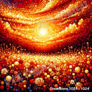 Magical Sunset - 7 Digital Images, Printable, Jpgs, Abstract Art ...