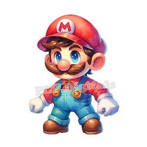 Cheerful Super Mario Bros - 4 Digital Images, Clipart Mario, High ...