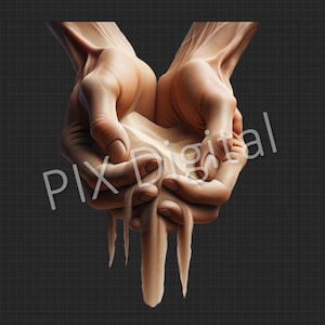 Hands Holding Gain of Sand - Digital Image PNG, Clipart Hands, High ...