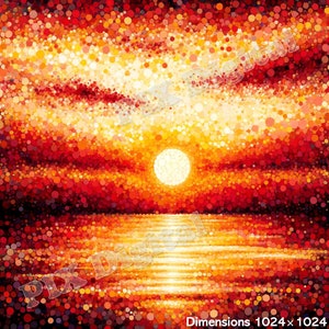 Magical Sunset - 7 Digital Images, Printable, Jpgs, Abstract Art ...