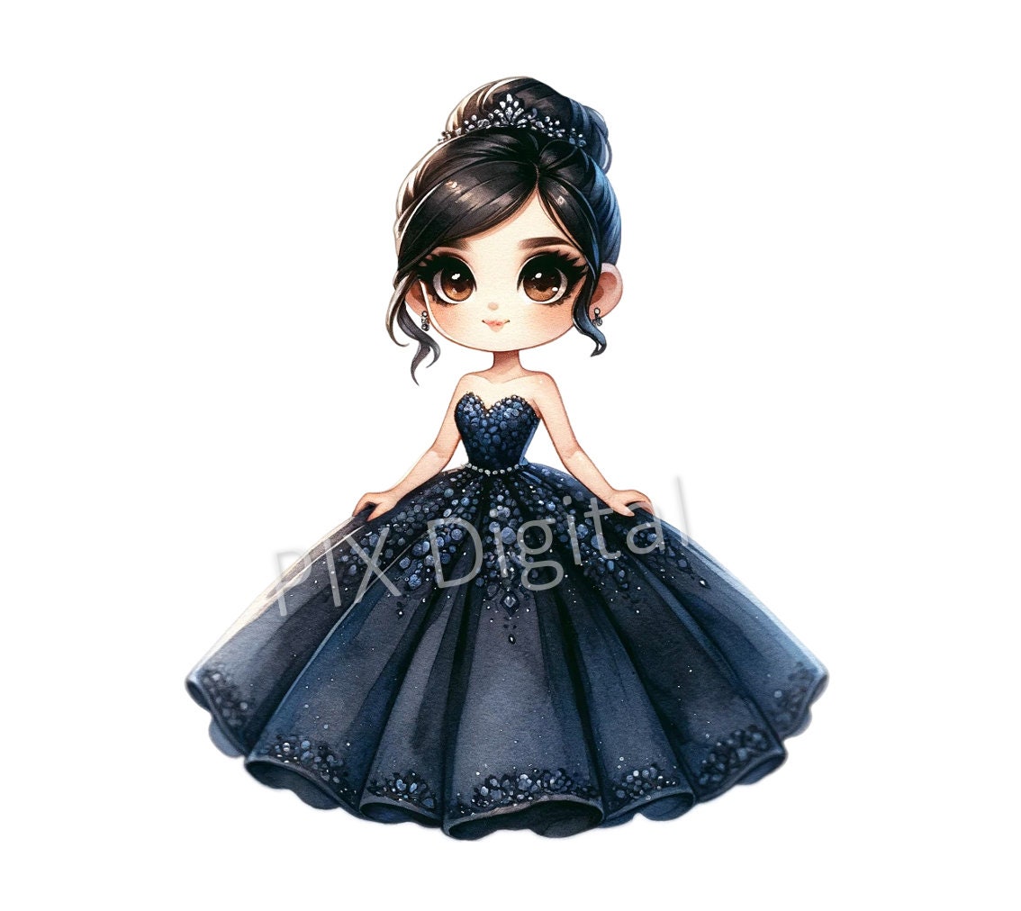 Deep Ocean Blue Princess - Digital Image PNG, Clipart Blue Princess ...