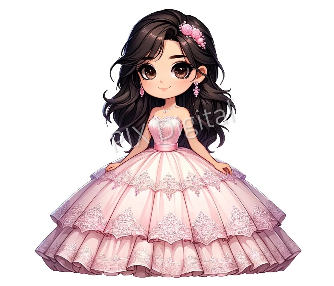 Rosy Pink Princess 5 Digital Image PNG, Clipart Princess, High Quality ...