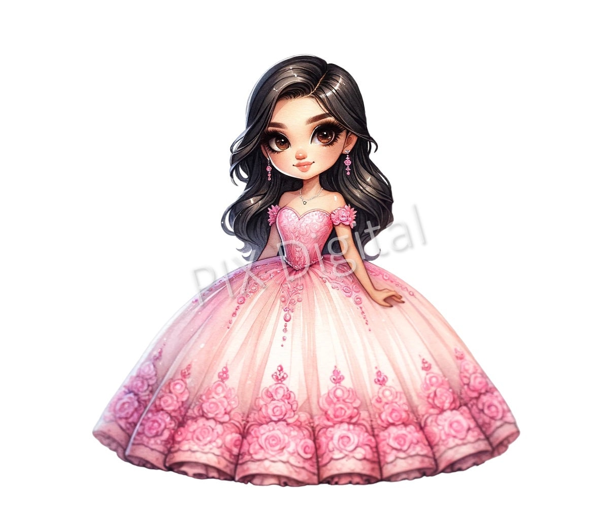 Rosy Pink Princess 5 Digital Image PNG, Clipart Princess, High Quality ...