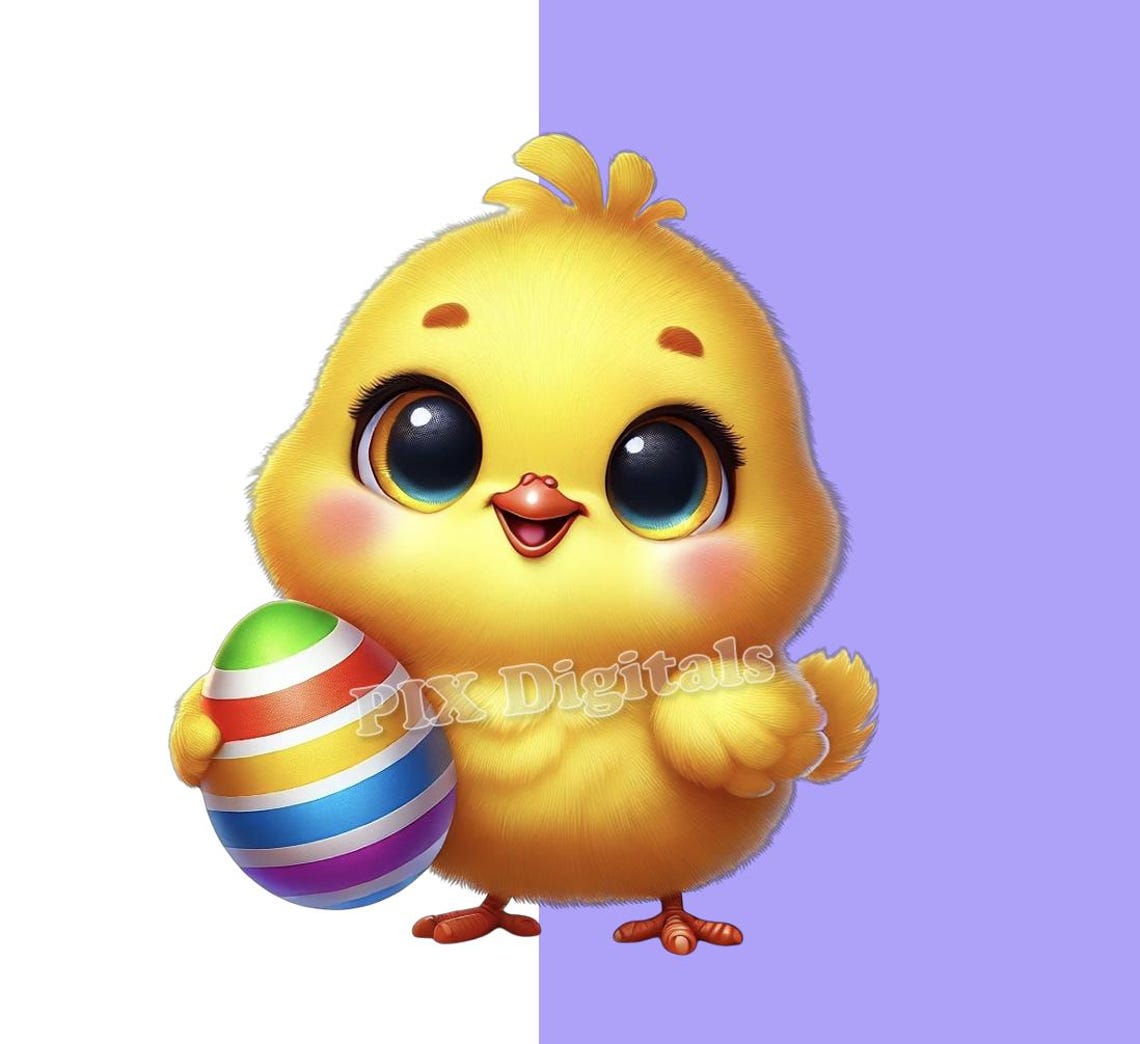 Easter Chicks Clipart Collection - 7 Digital Images, Easter Pngs ...