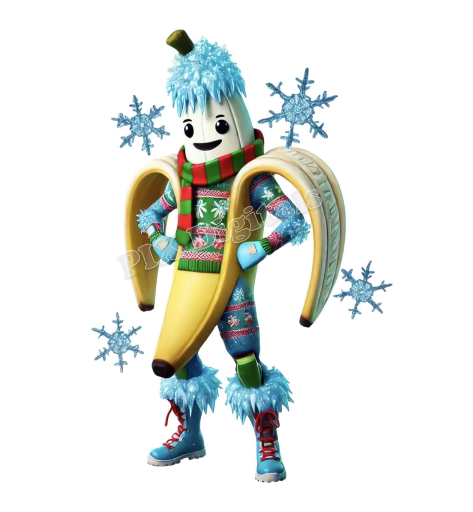 Winter Fortnight Characters - 6 Digital Images PNG / Clipart, Christmas ...