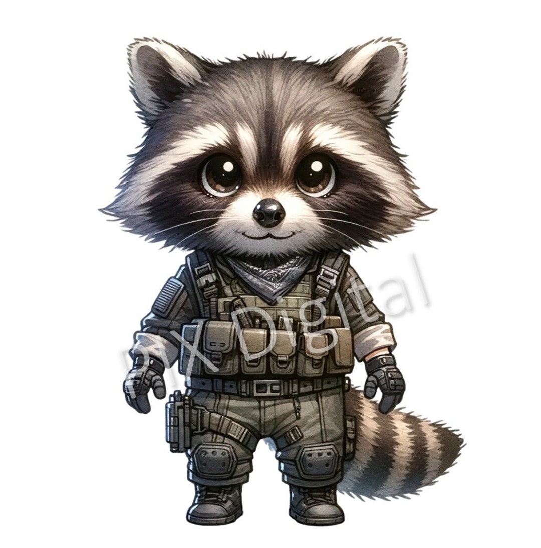 Rocket Raccoon Digital Image PNG, Raccoon Rocket Clipart, High Quality ...