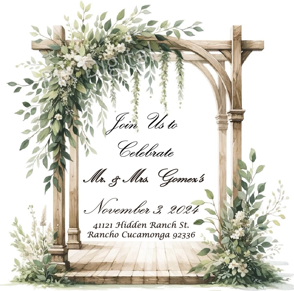 Forest Green Wedding Arch Digital Image Wedding Arch, Digital Arch JPG ...
