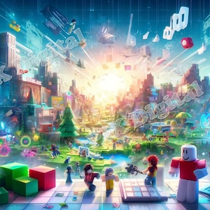 Colorful World of Roblox - 6 Digital Images JPG, Digital Roblox, Poster ...