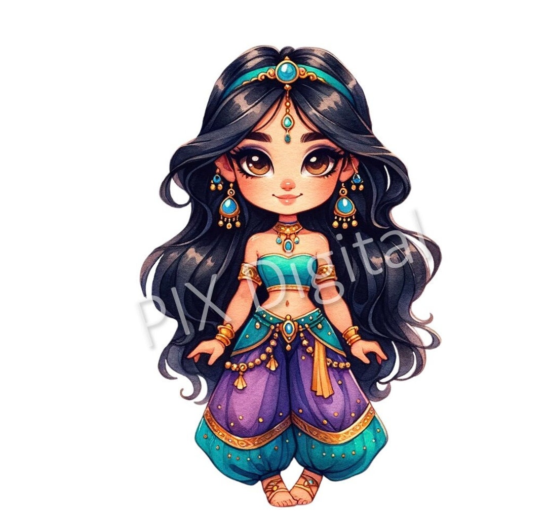 Princess Jasmine - Digital Image PNG, Princess Jasmine Clipart, High ...