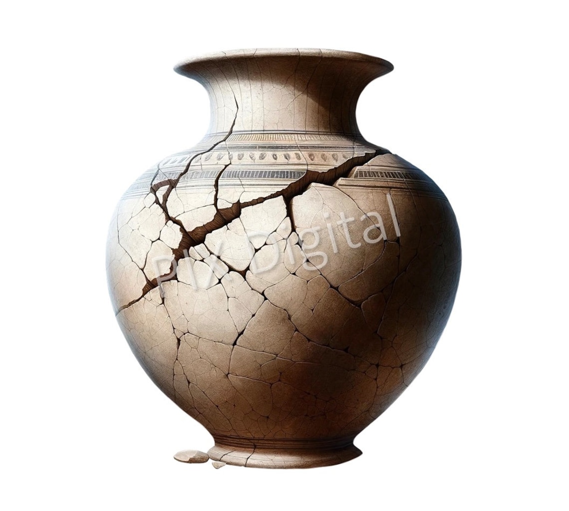Broken Vessel Psalm 51:17 Digital Image PNG, Instant Download Clipart ...