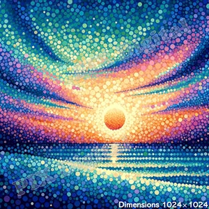 Magical Sunset - 7 Digital Images, Printable, Jpgs, Abstract Art ...