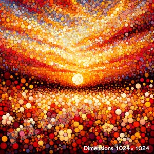 Magical Sunset - 7 Digital Images, Printable, Jpgs, Abstract Art ...