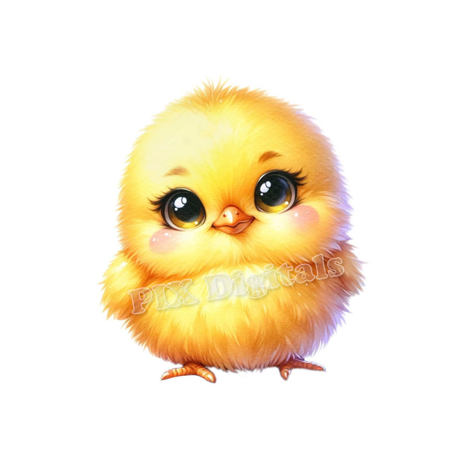 Sun Radiant, Yellow Baby Chick- Digital Image PNG, Instant Download ...
