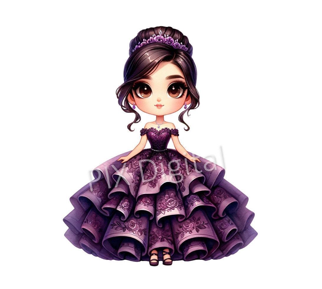 Purple Grape Princess - Digital Image PNG, Clipart Purple Princess ...