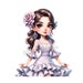 Soft Purple Moonlight Flamenco Dancer - Digital Image, Clipart Dancer ...