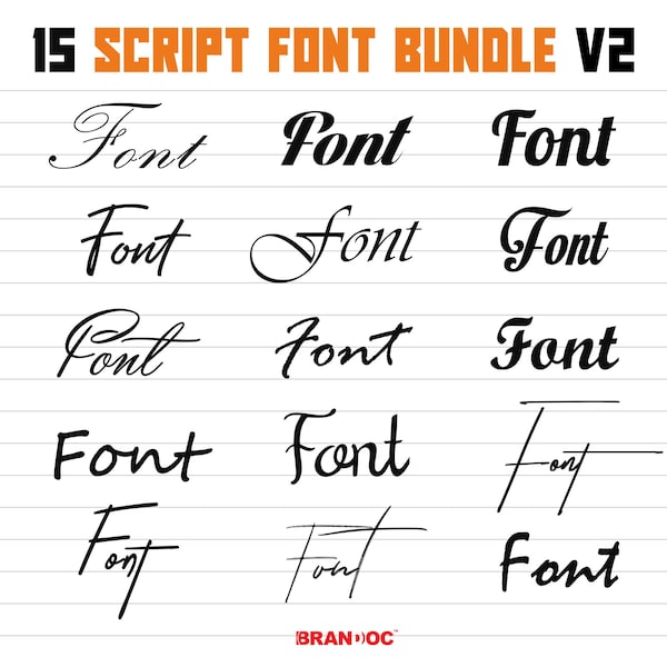 Script Font - Etsy