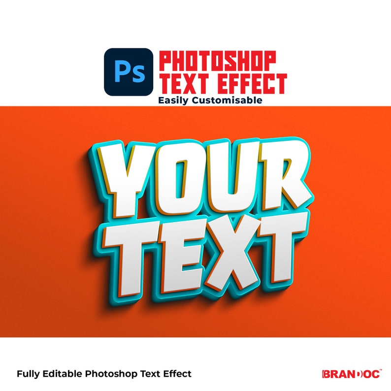 Photoshop 3d Text Effect Text Style Custom 3d Text Custom Text ...