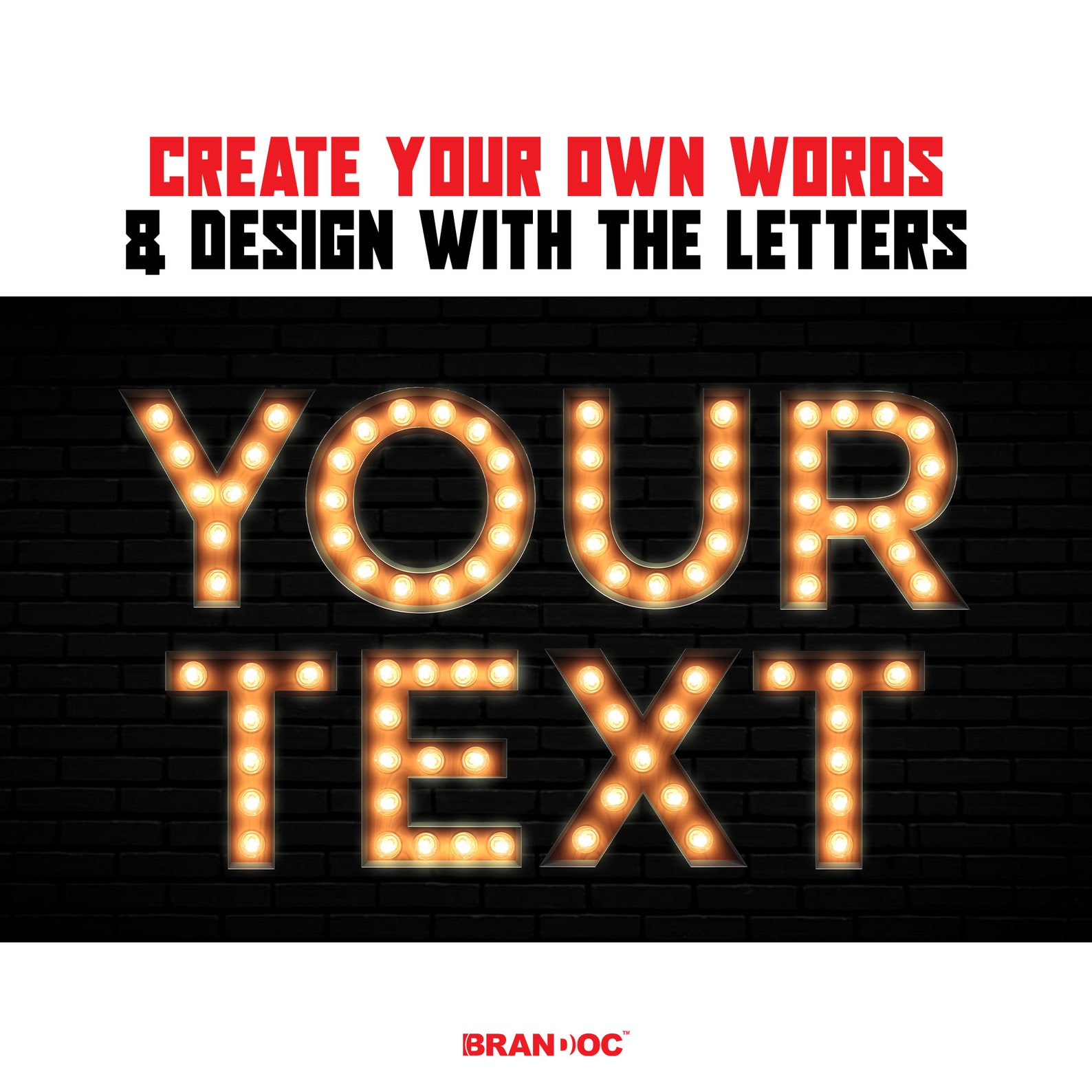 HD Vintage Light Bulb Alphabet Letters PNG, Digital Art, Text Effect ...