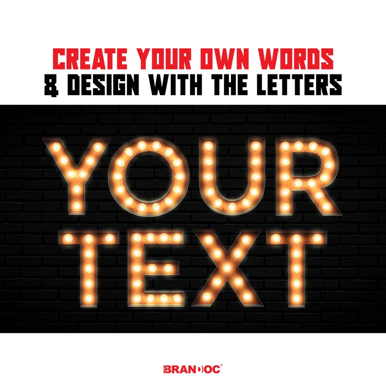 HD Vintage Light Bulb Alphabet Letters PNG, Digital Art, Text Effect ...