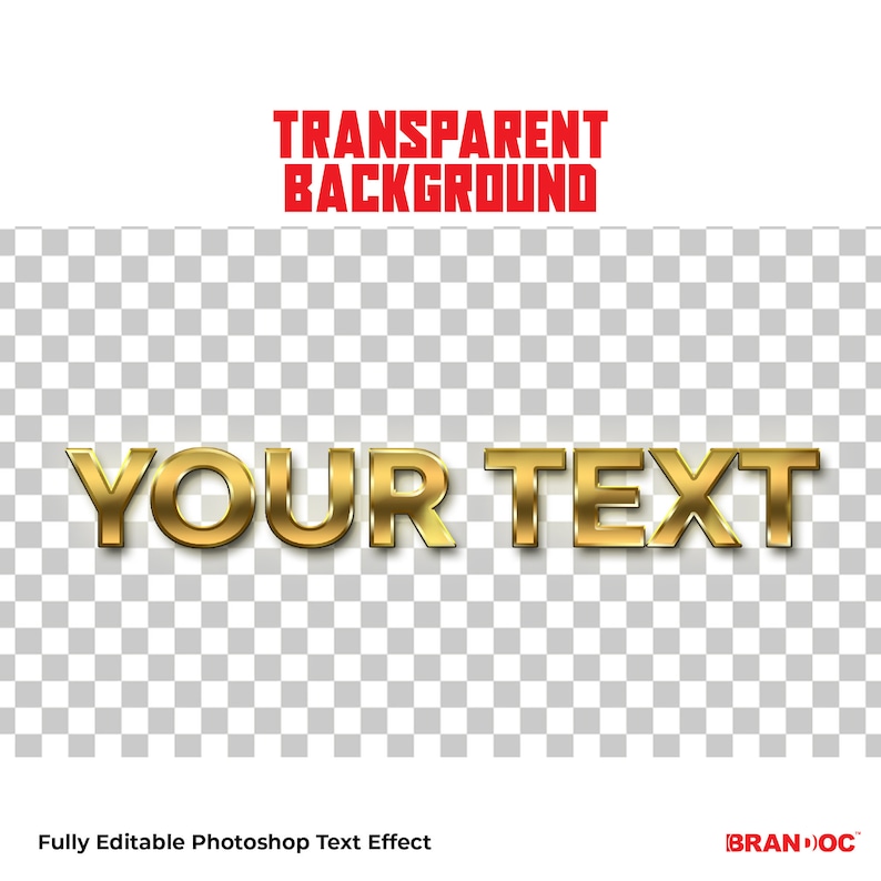 Photoshop Gold 3d Text Effect Text Style Custom 3d Text Custom Text ...