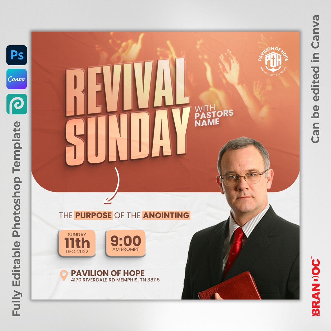 Editable Church Event Program Flyer Template, Editable in Canva ...