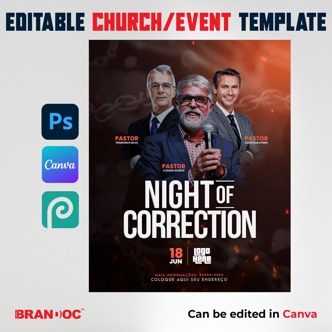 Editable Church Conference Event Flyer Template, Editable in Canva ...