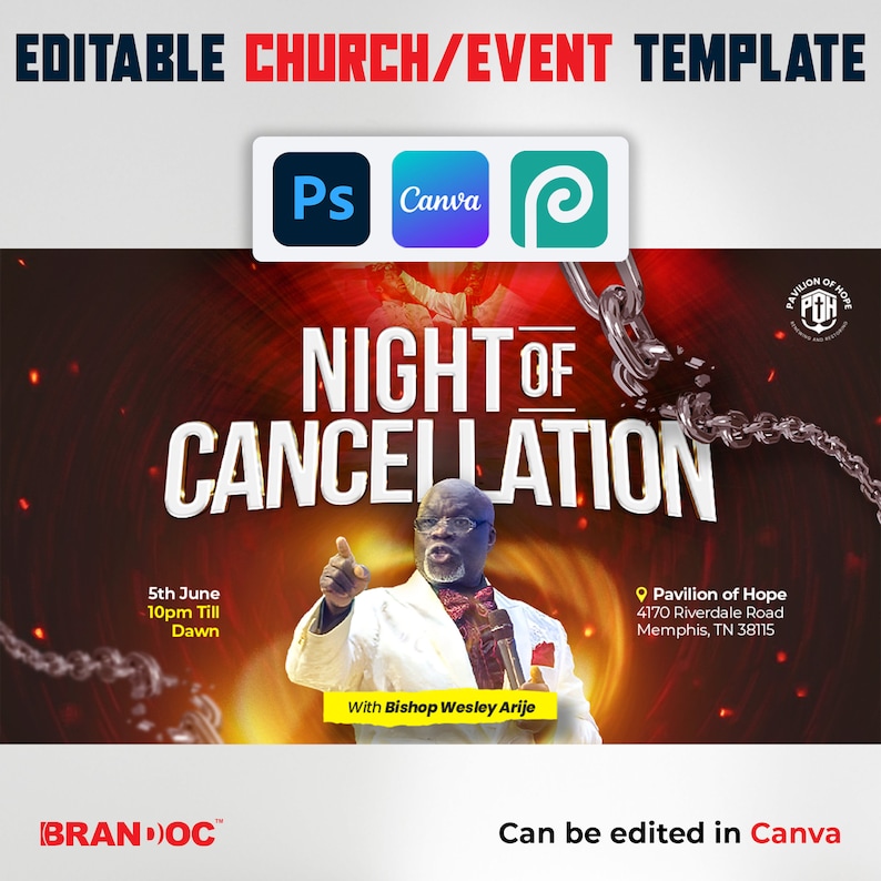 Editable Church Conference | Event Flyer Template, Editable in Canva ...