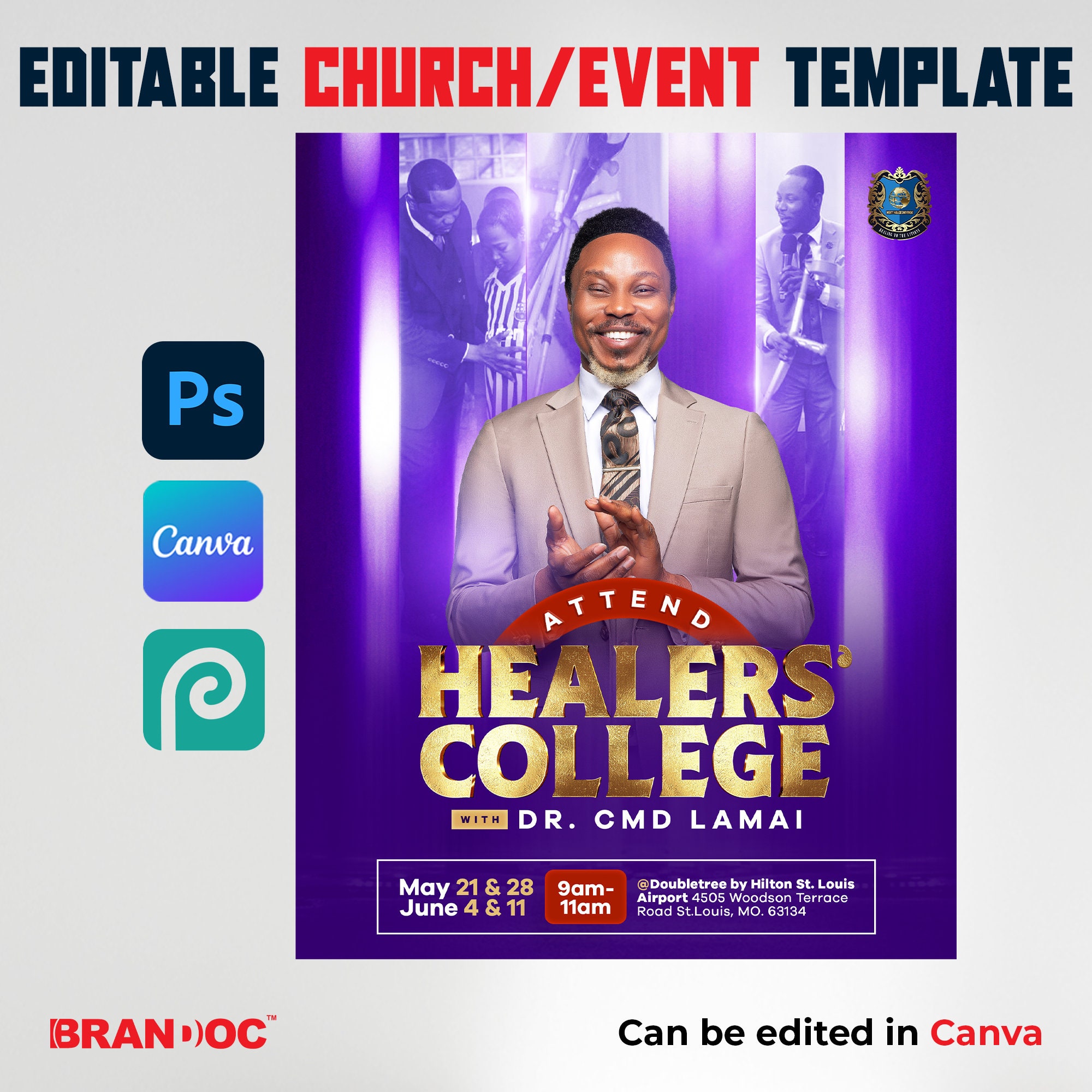 Editable Canva Church Event | Program Flyer Template, Editable in Canva ...