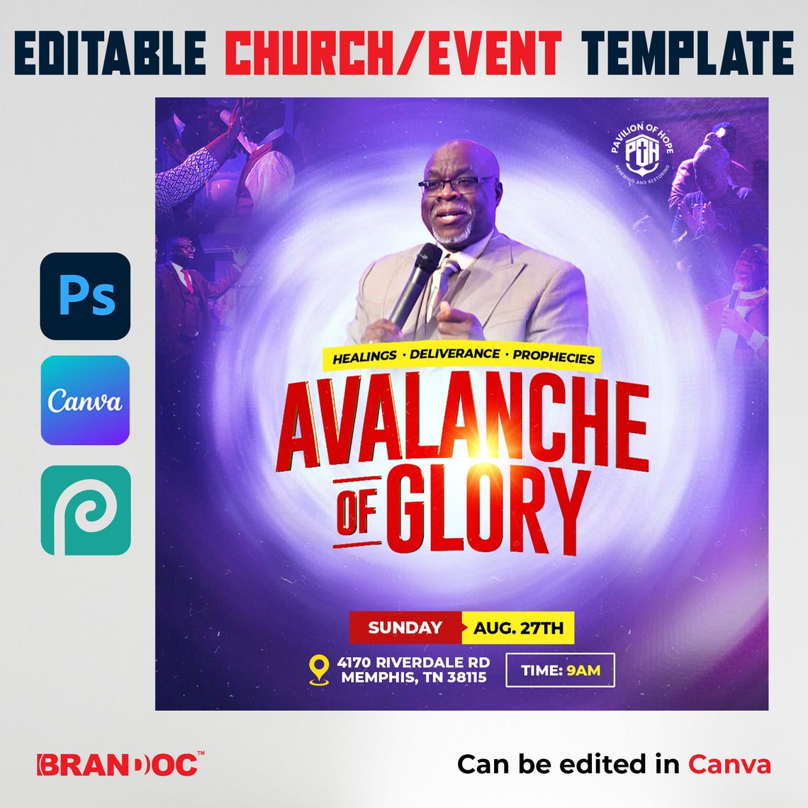 Editable Church Conference Event Flyer Template, Editable in Canva ...
