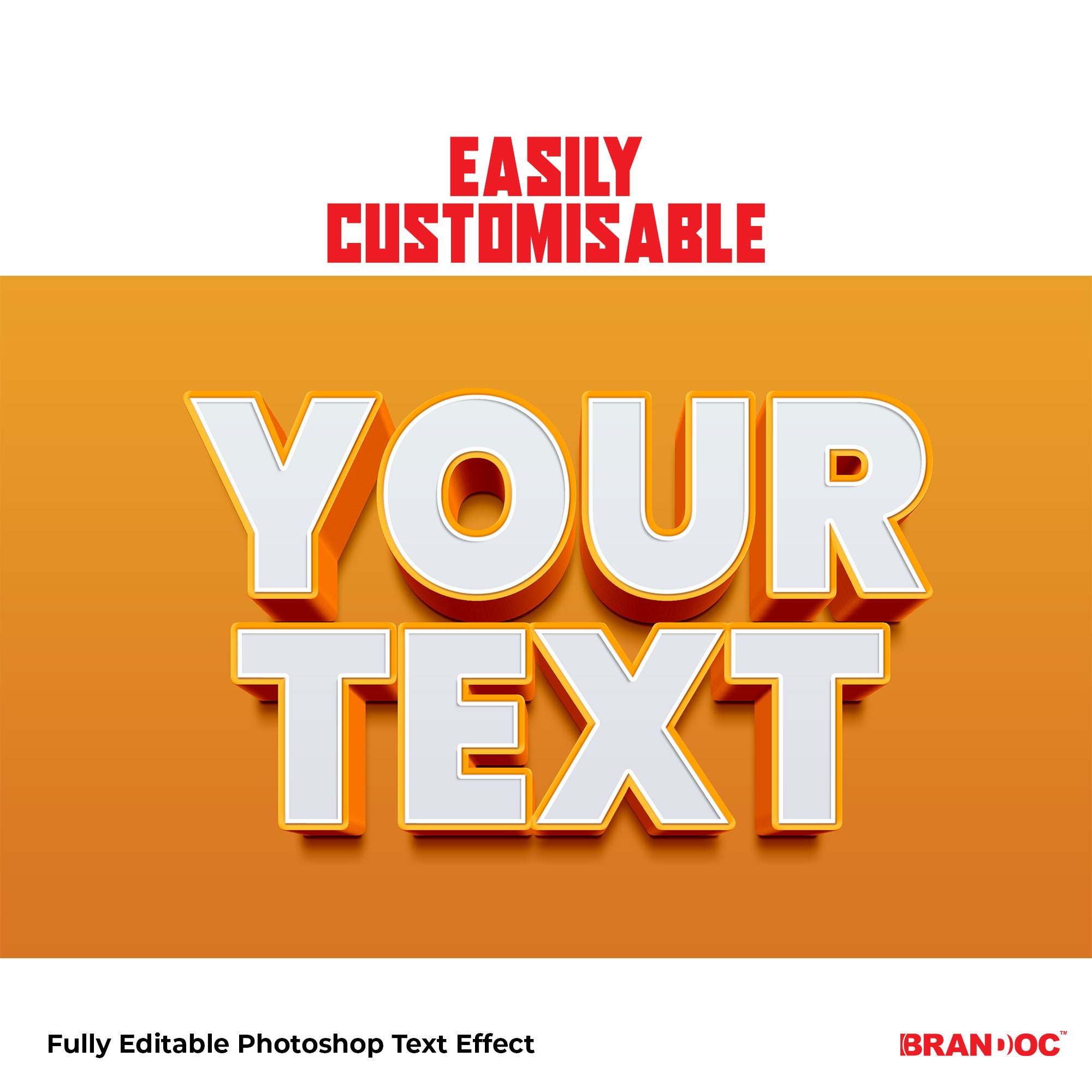 Custom 3D Text Effect for Photoshop (PSD & JPG) - Etsy