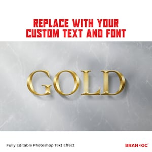 Photoshop Gold 3d Text Effect | Text Style | Custom 3d Text | Custom ...