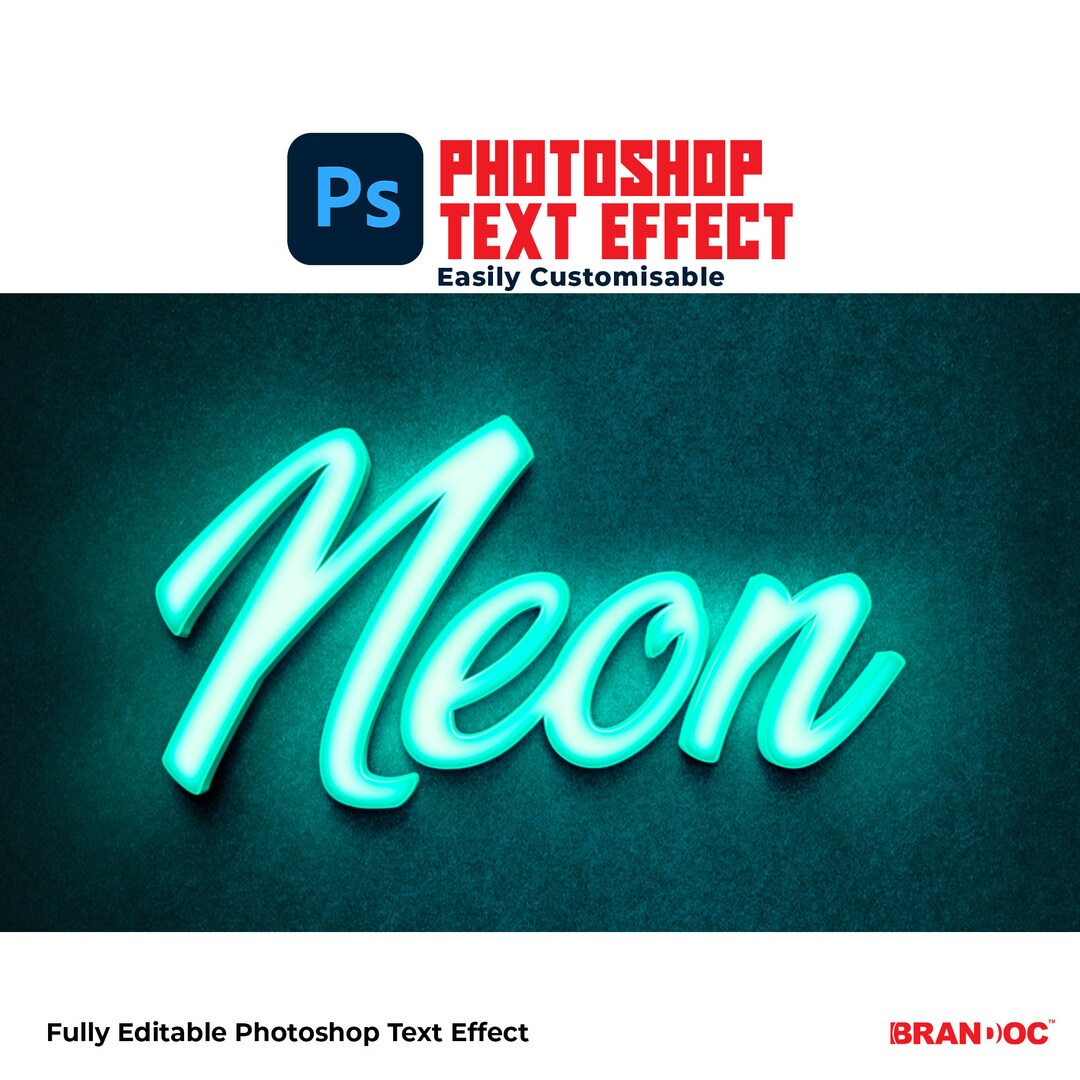 Photoshop 3d Neon Text Effect | Text Style | Custom 3d Text | Custom ...