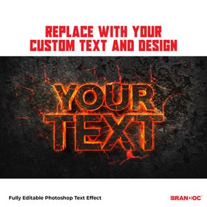 Photoshop Fire Text Effect | Text Style | Custom 3d Text | Custom Text ...