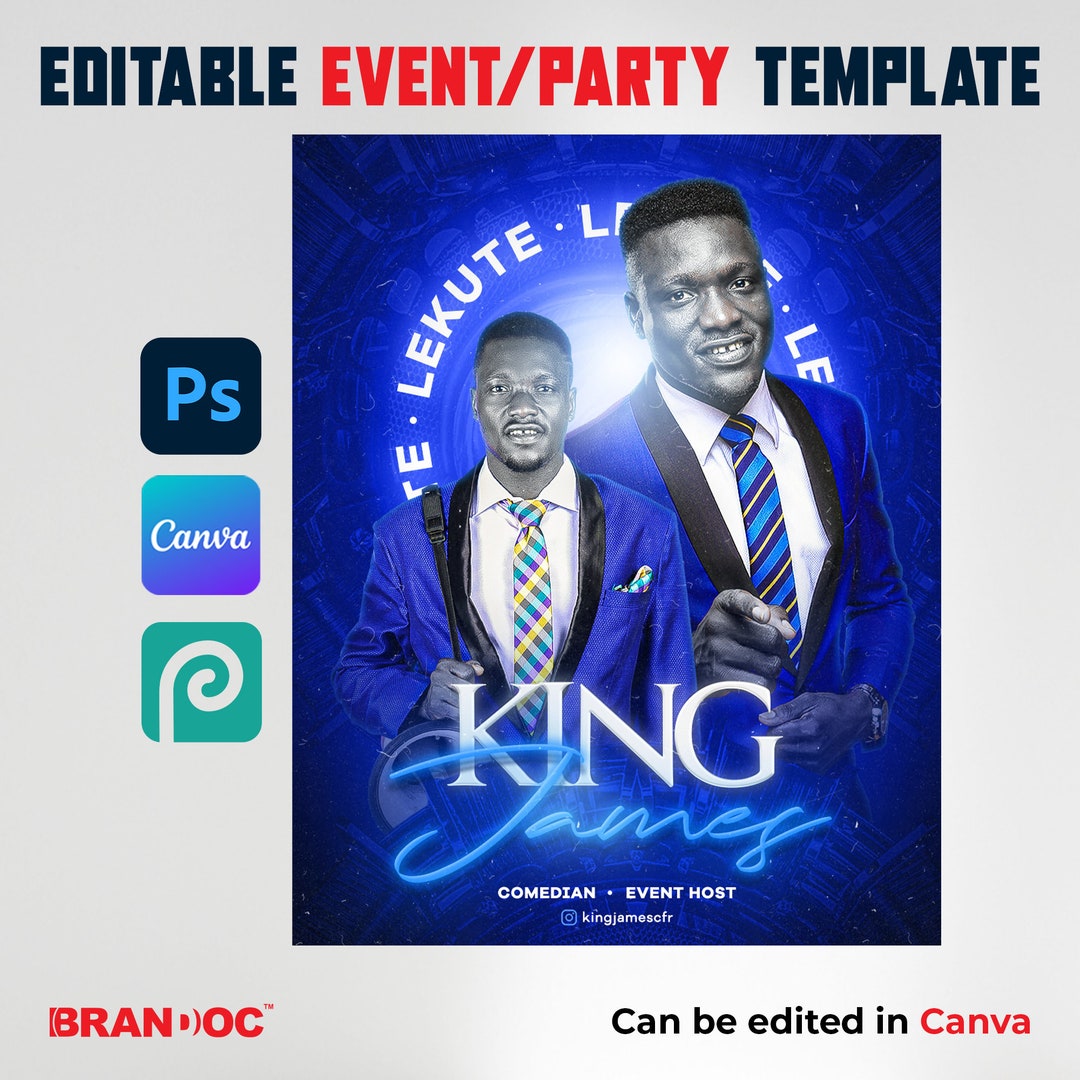Editable Event Flyer Template: Canva & Photoshop (digital Download) - Etsy