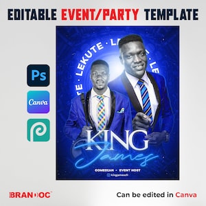 Editable Church Event Program Flyer Template, Editable in Canva ...