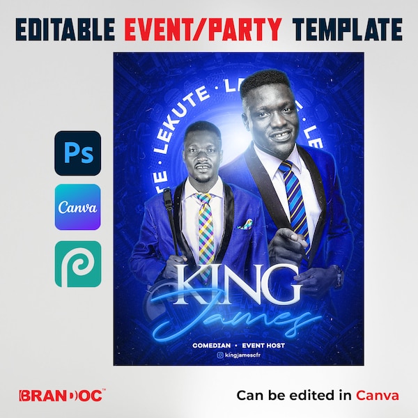 Editable Church Event Program Flyer Template, Editable in Canva ...