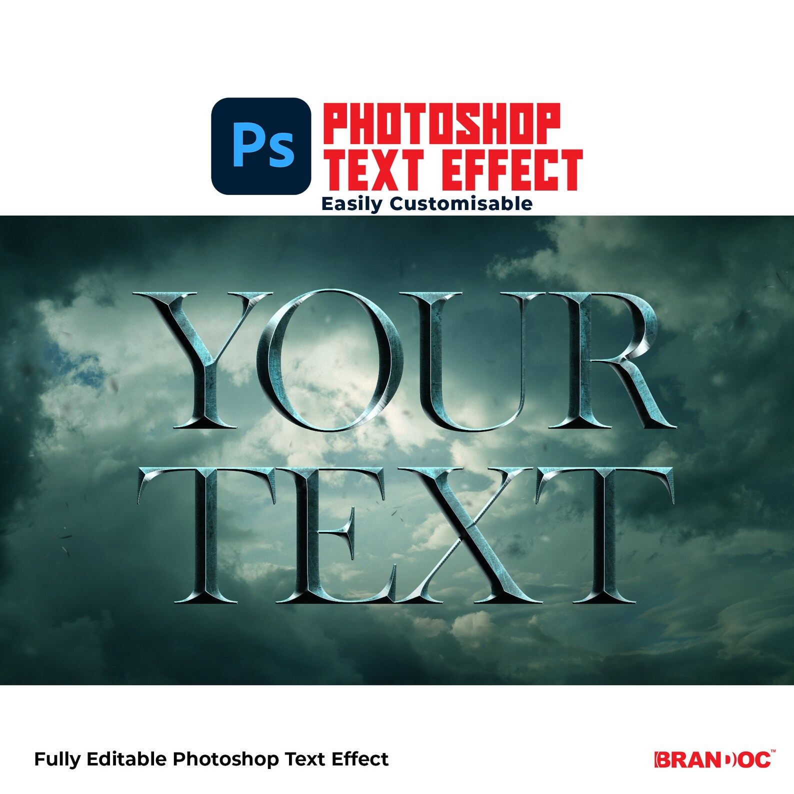 Photoshop Metal 3d Text Effect | Text Style | Custom 3d Text, Custom ...