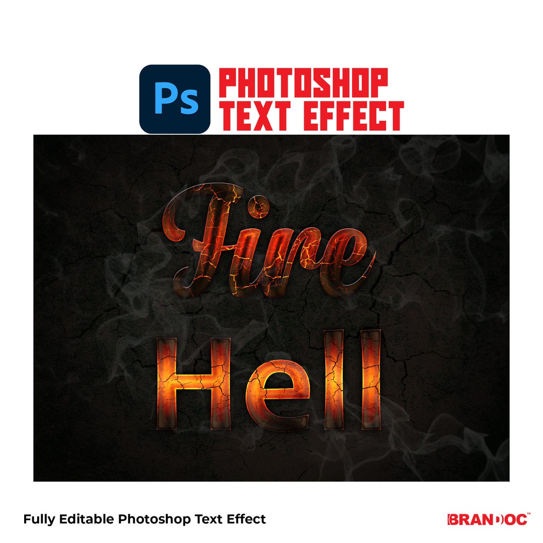 Photoshop Fire Text Effect Text Style Custom 3d Text Custom Text ...