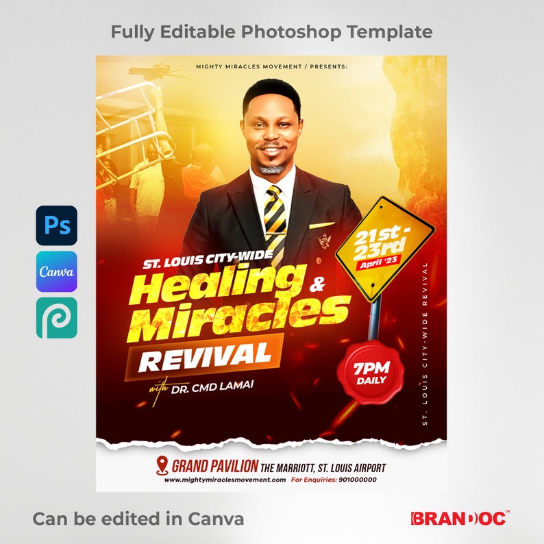 10 Editable Church Program Flyer Template Bundle, Editable in Canva ...
