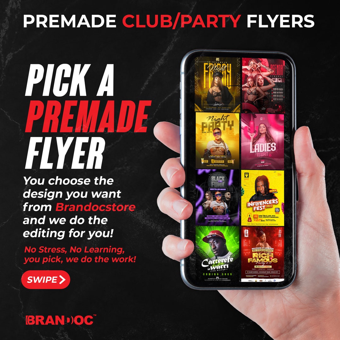 Premade Flyer Template, Club Flyer, Party Flyer, Custom Digital Flyer ...