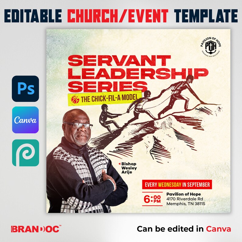 Editable Church Event Program Flyer Template, Editable in Canva ...
